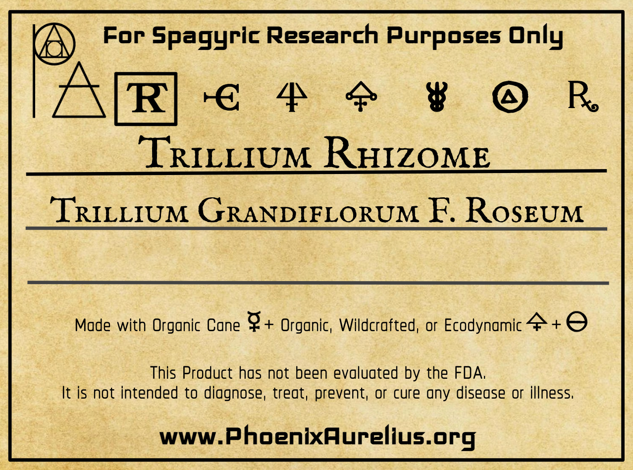 Trillium Rhizome Spagyric Tincture – Phoenix Aurelius Research Academy