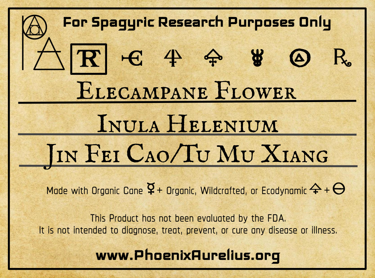 Elecampane Flower Spagyric Tincture – Phoenix Aurelius Research Academy