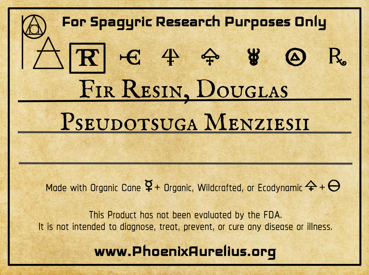 Fir Resin, Douglas, Spagyric Tincture – Phoenix Aurelius Research Academy