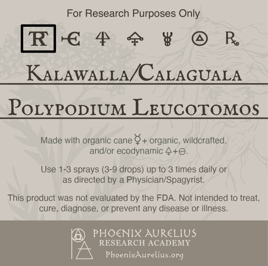 Kalawalla Spagyric Tincture – Phoenix Aurelius Research Academy