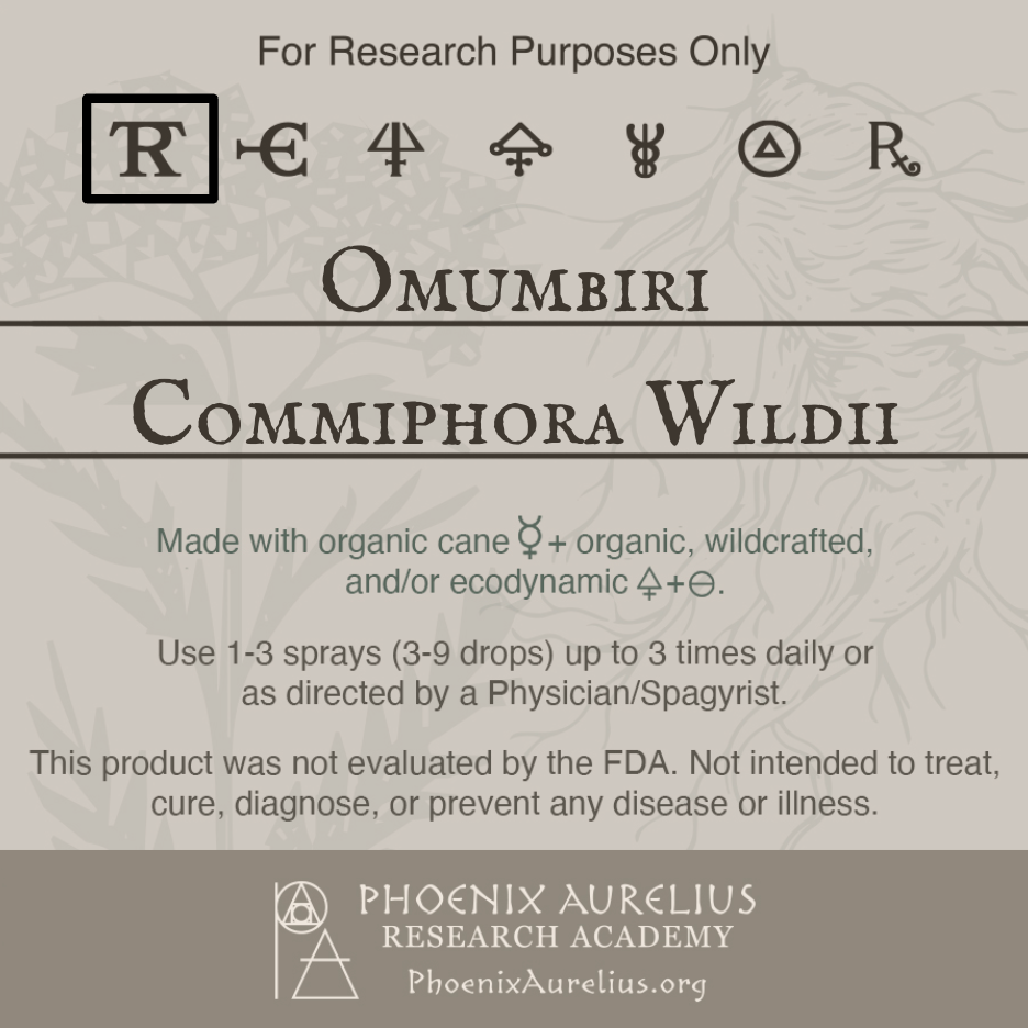 Omumbiri Spagyric Tincture – Phoenix Aurelius Research Academy