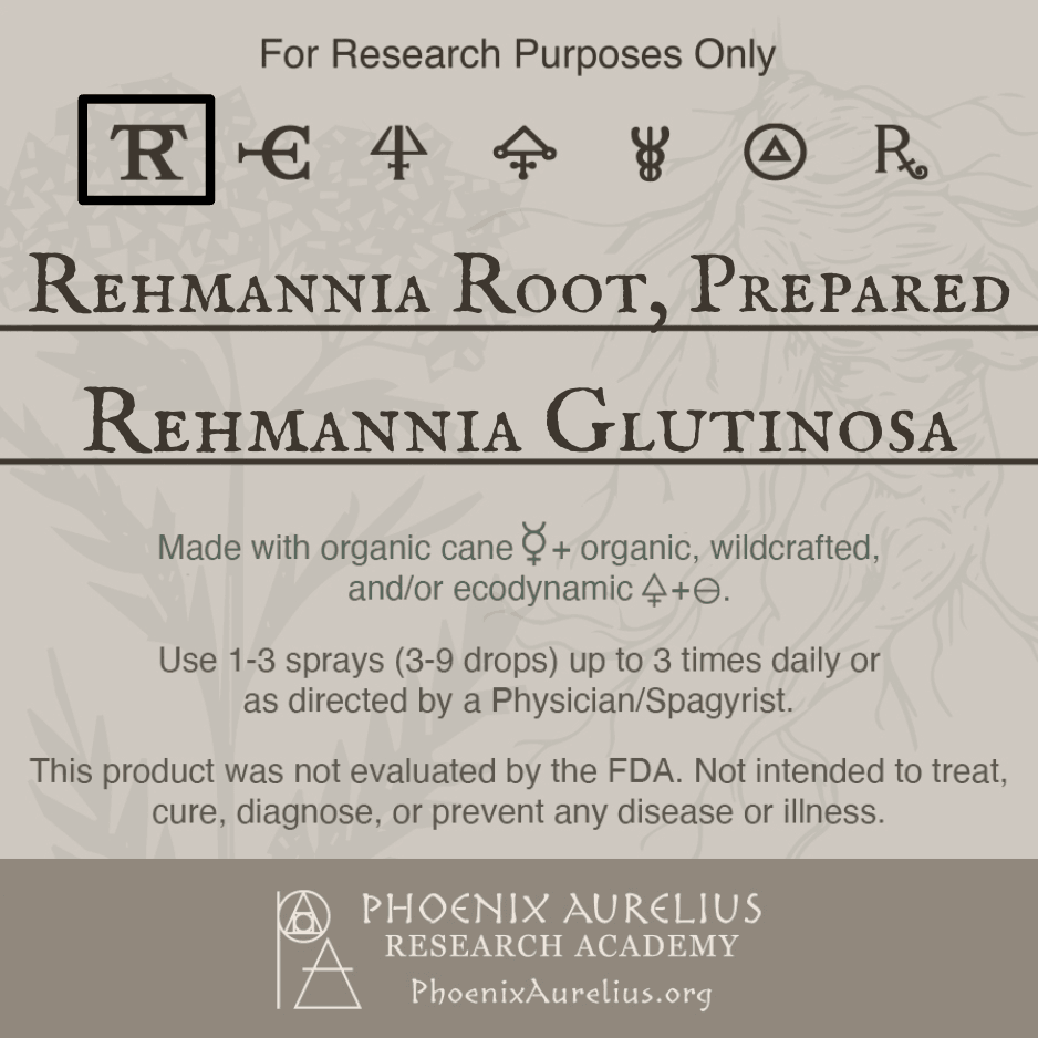 Rehmannia Root, Prepared, Spagyric Tincture – Phoenix Aurelius Research ...
