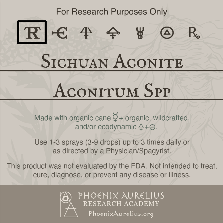 Sichuan Aconite Spagyric Tincture – Phoenix Aurelius Research Academy