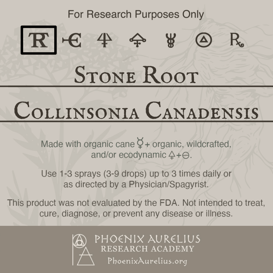 Stone Root Spagyric Tincture – Phoenix Aurelius Research Academy