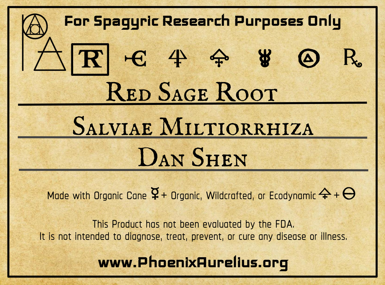 Red Sage Root Spagyric Tincture – Phoenix Aurelius Research Academy